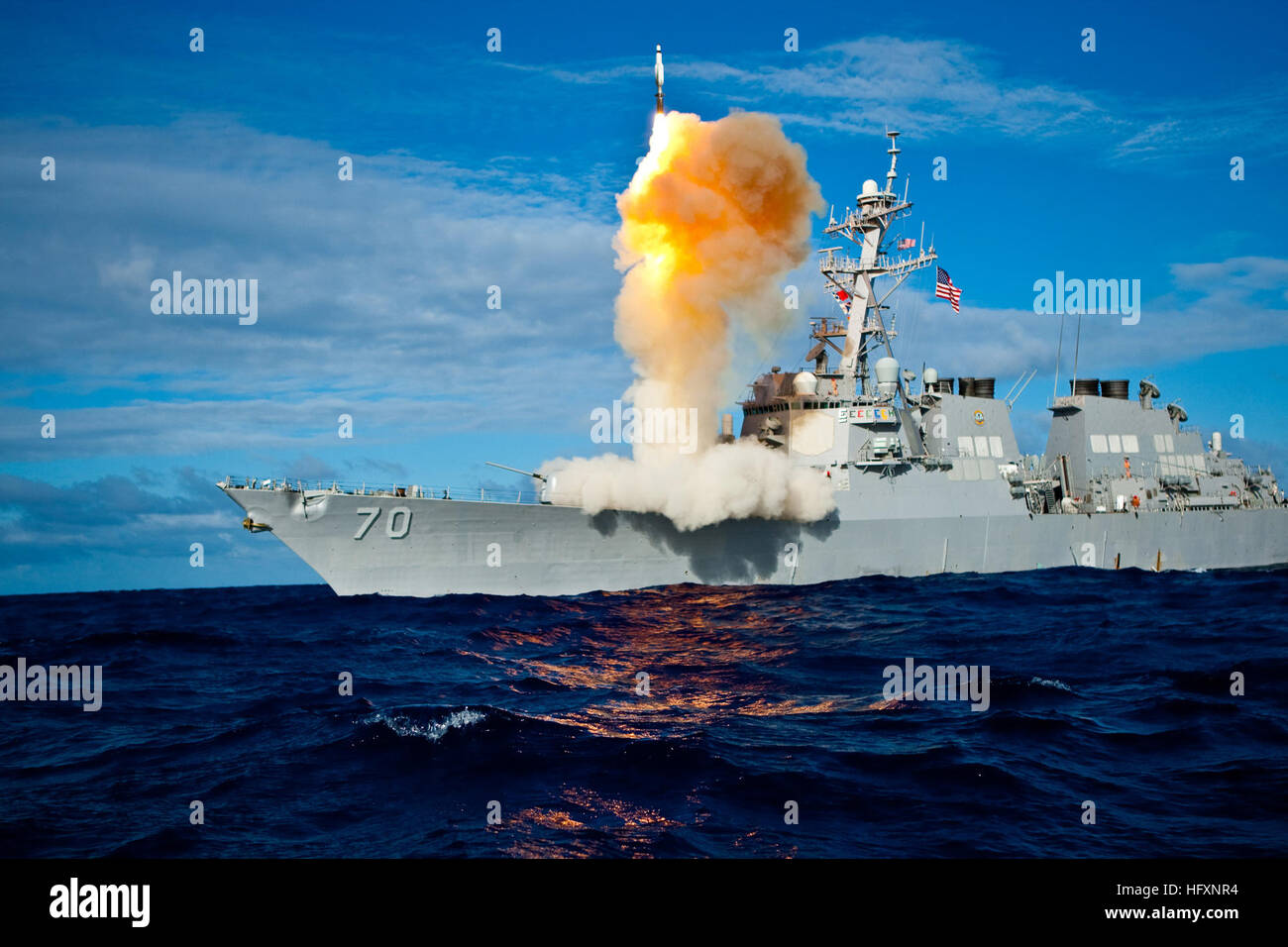 090730-N-XXXXX-001 The destroyer USS Hopper (DDG 70) launches a ...