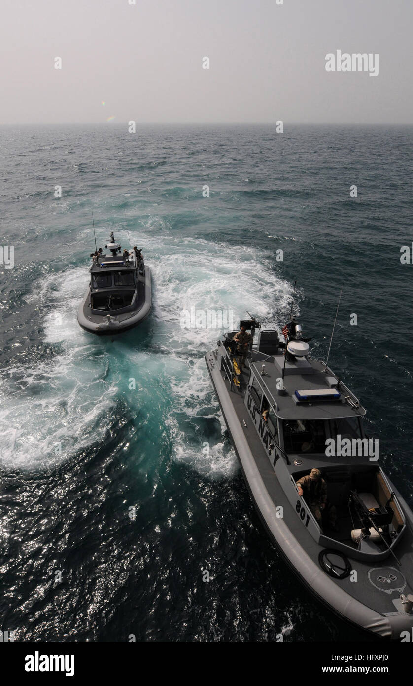 CR-34 patrol boats depart the Al Basrah Oil Terminal to patrol the ...