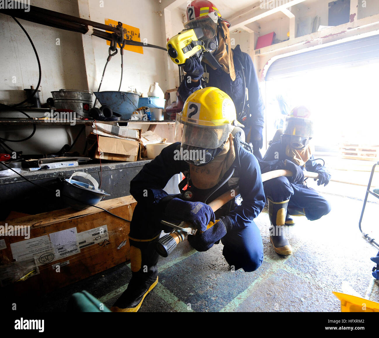 Navy firefighters thermal imager hi-res stock photography and images ...