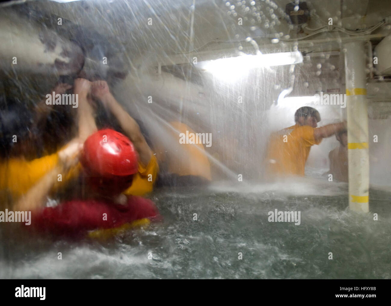 Uss buttercup damage control trainer at naval station hi-res stock ...