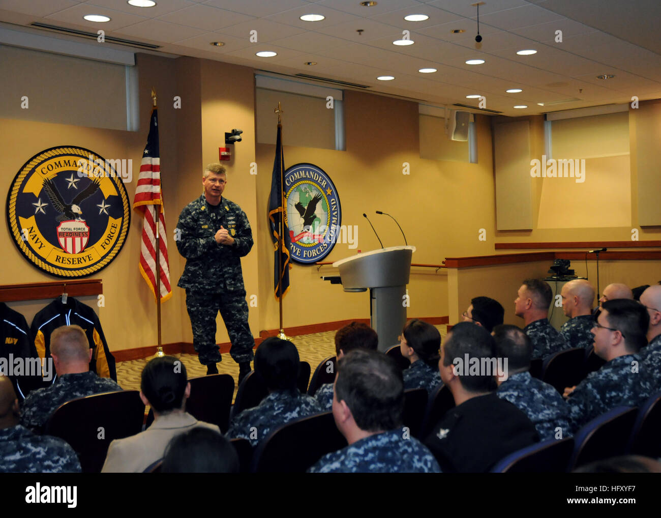 The Master Chief Petty Officer of the Navy conducts an all-hands call ...