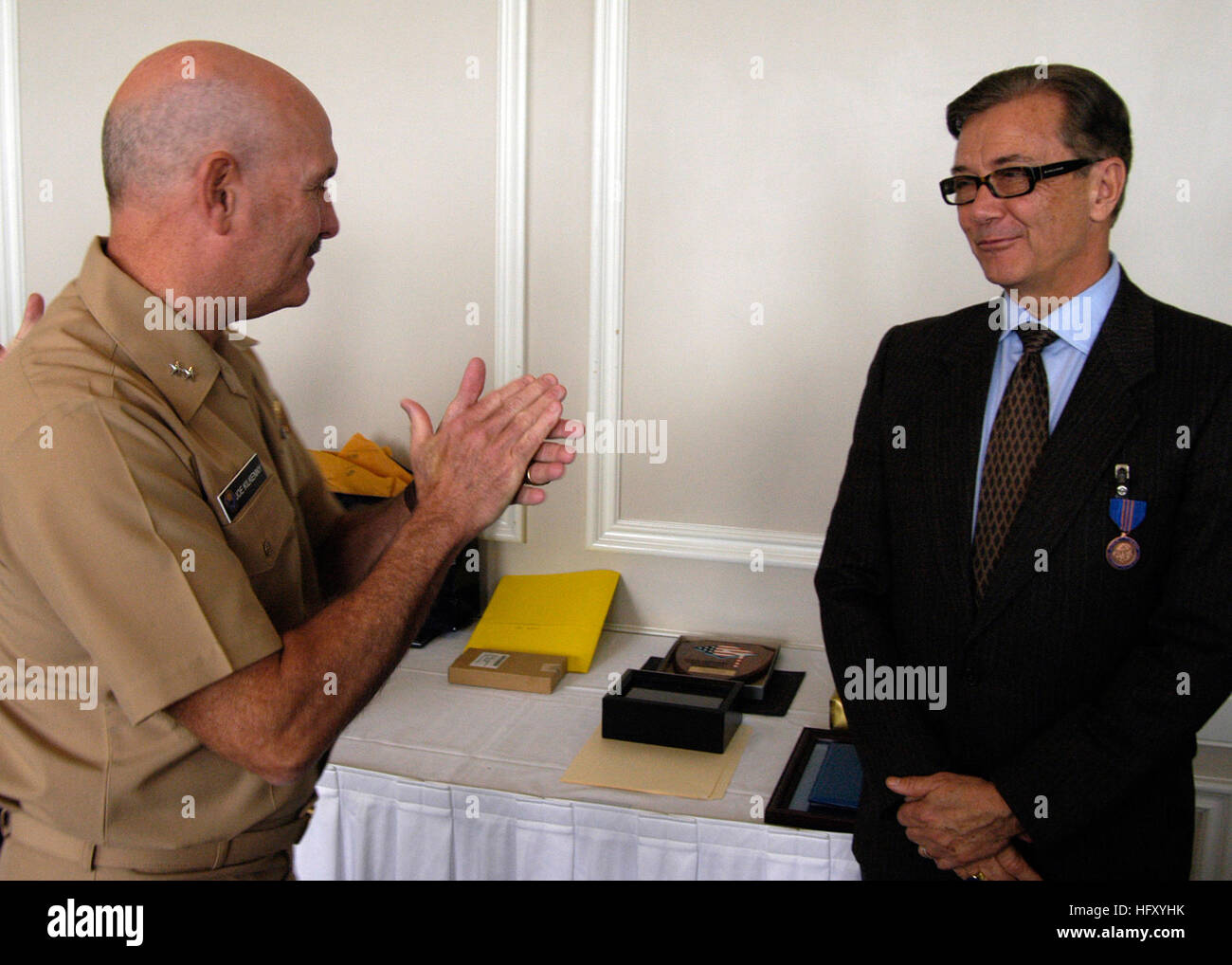 Department of the navy meritorious civilian service award hi-res stock ...