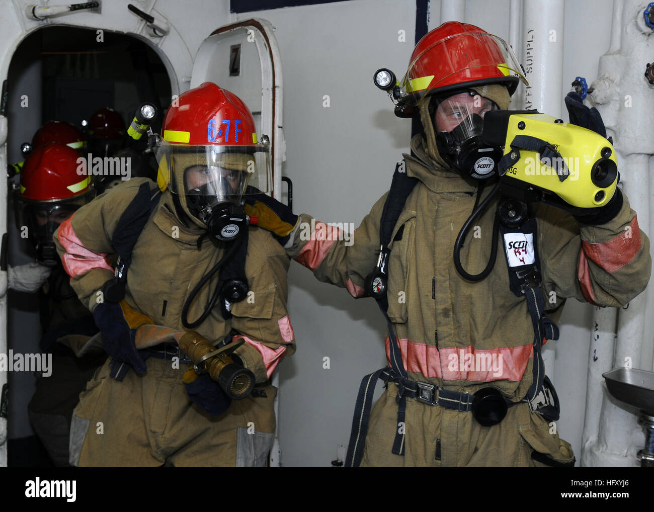 Naval firefighting thermal image hi-res stock photography and images ...