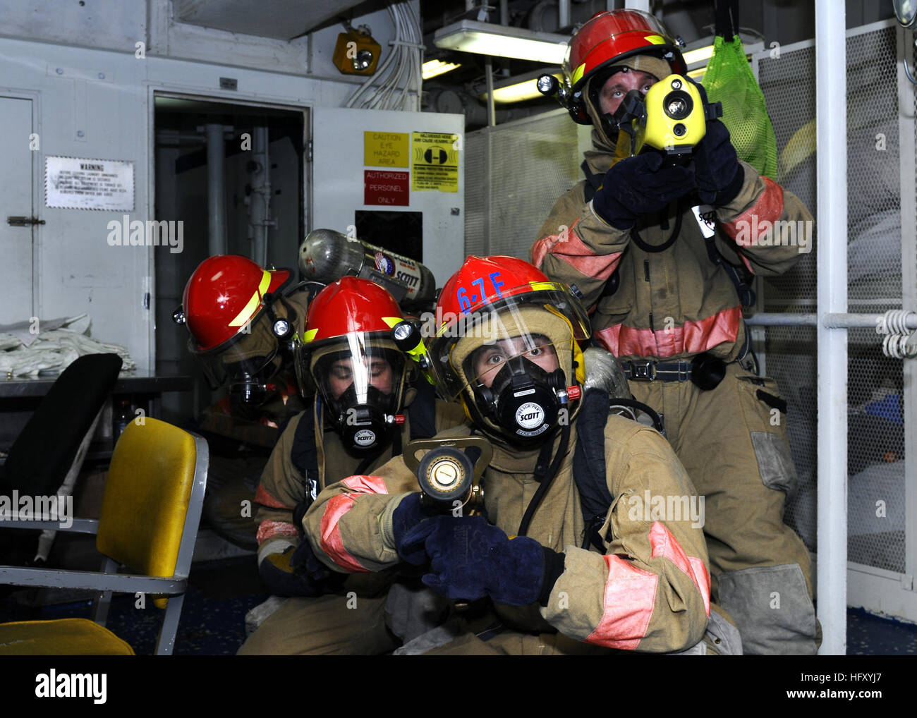 Naval firefighting thermal image hi-res stock photography and images ...