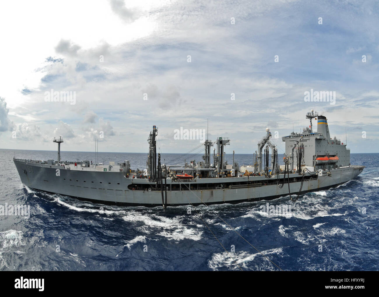 Military sealift command fleet replenishment oiler usns pecos t ao 197 ...