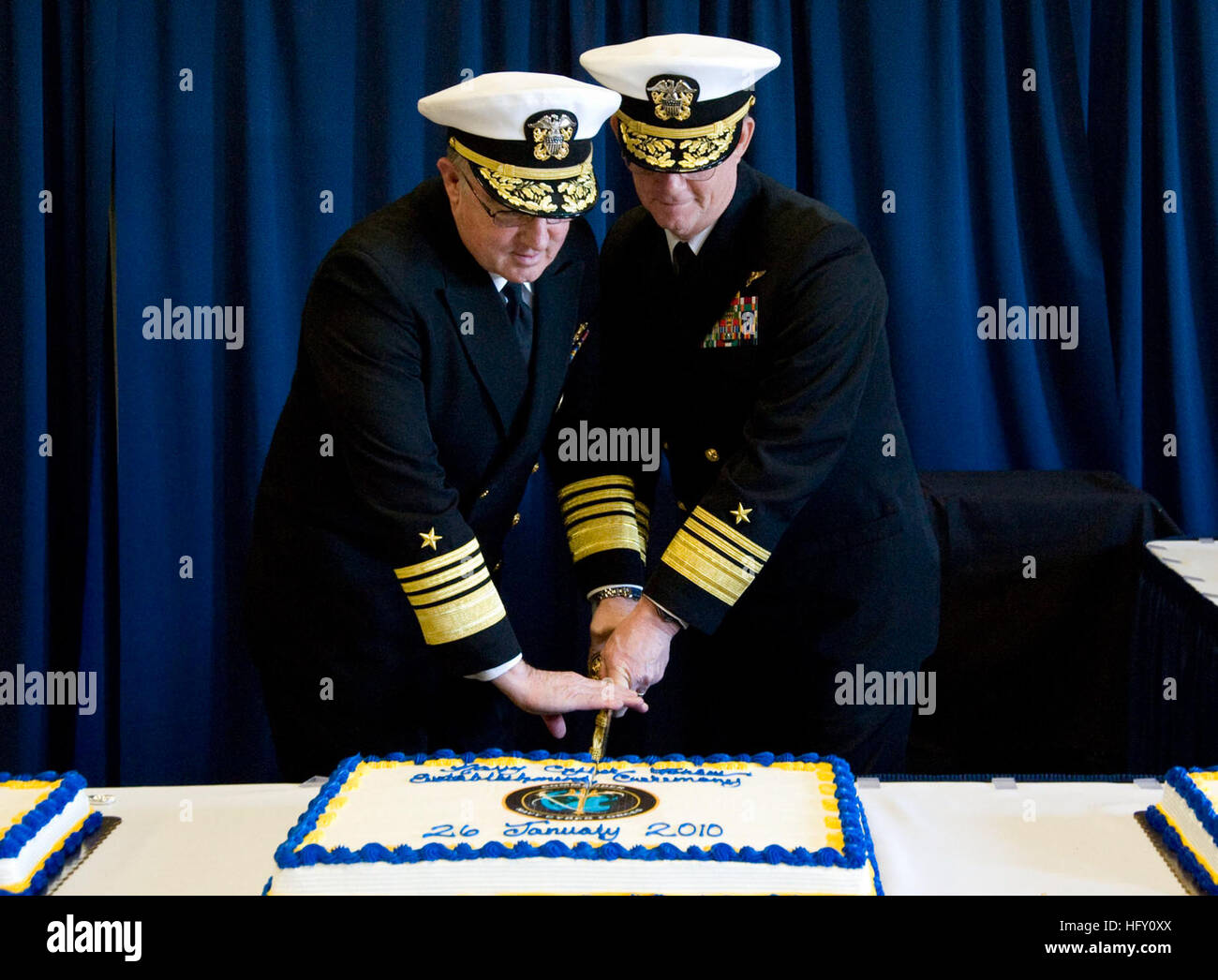 U.S. Fleet Forces and Navy Cyber Forces leadership commemorate the ...
