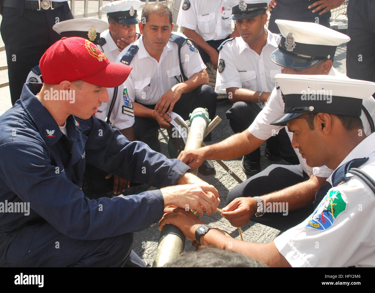 100223-N-8463W-081 PORT LOUIS, Mauritius (Feb. 23, 2010) Damage ...