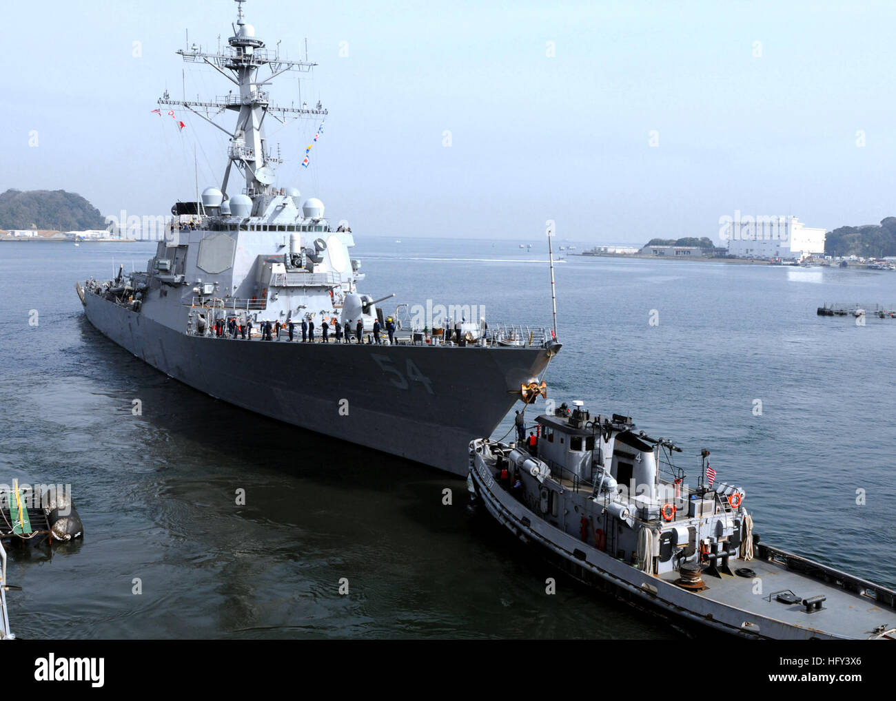 Uss curtis wilbur ddg 54 destroyer squadron 15 yokosuka japan hi-res ...