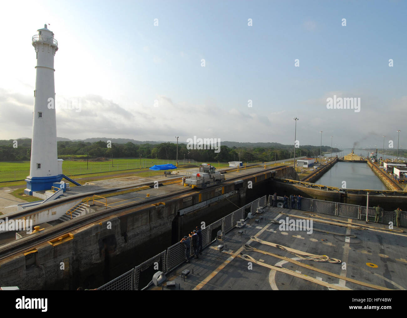 Panama canal lighthouse hi-res stock photography and images - Alamy