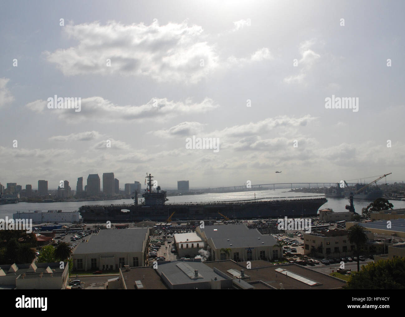 Aircraft Carrier At North Island Naval Base High Resolution Stock ...