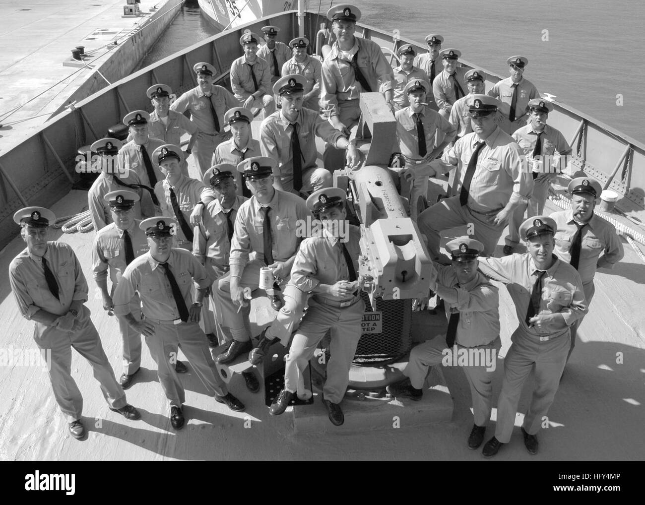 Chief petty officers at Naval Air Station Key West pose at the USS ...