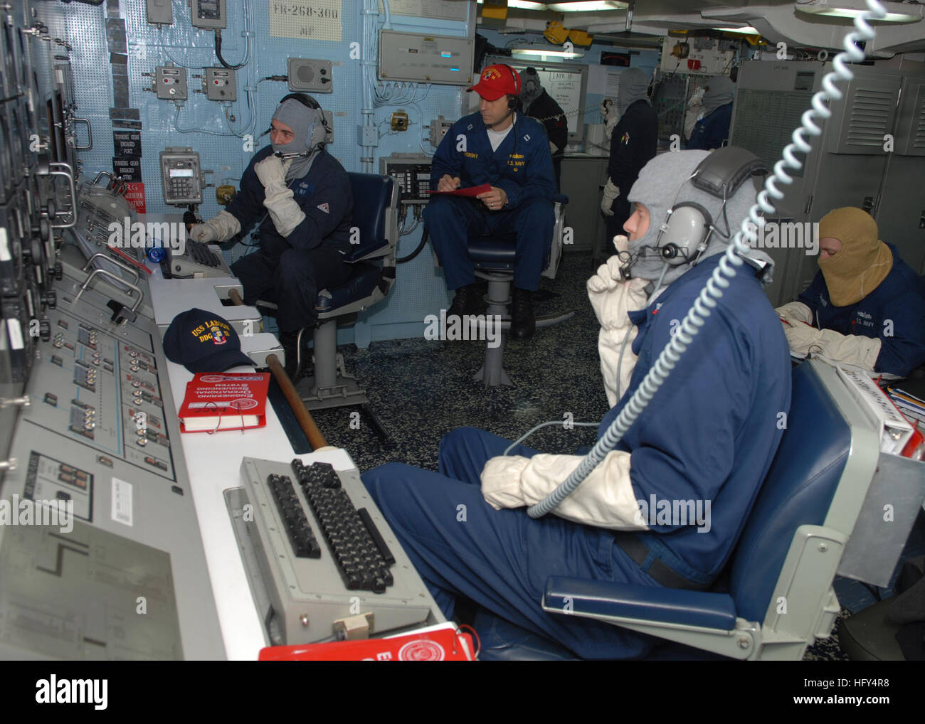 100402-N-1559J-018 ATLANTIC OCEAN (April 2, 2010) Fire party members on ...