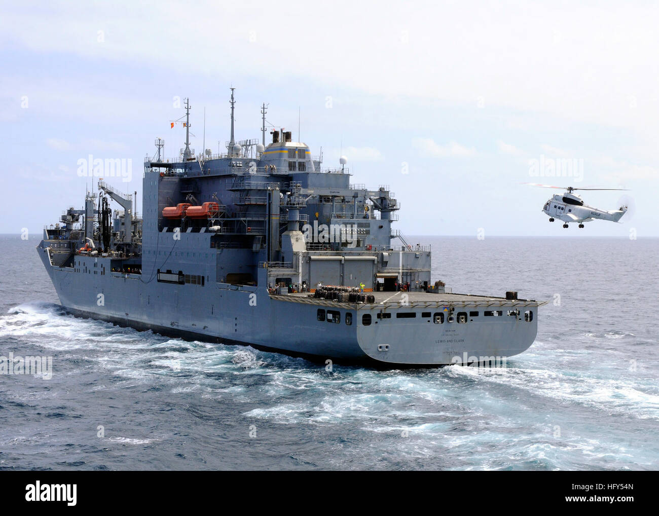 Military sealift command dry cargo ammunition ship usns lewis clark t ...
