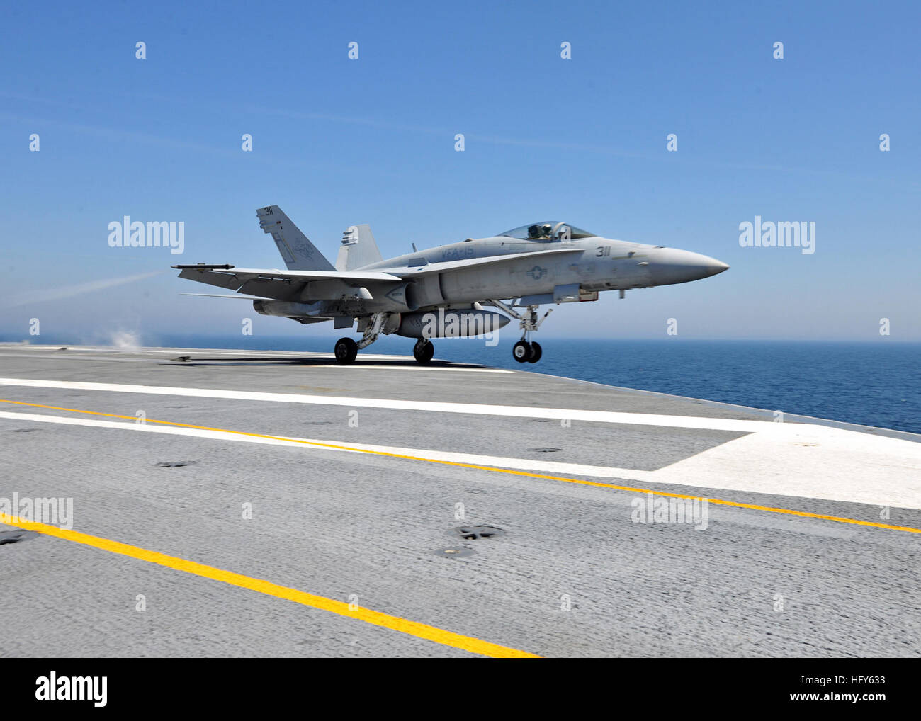 100501-N-1287L-082 ATLANTIC OCEAN (May 1, 2010) An F/A-18C Hornet ...
