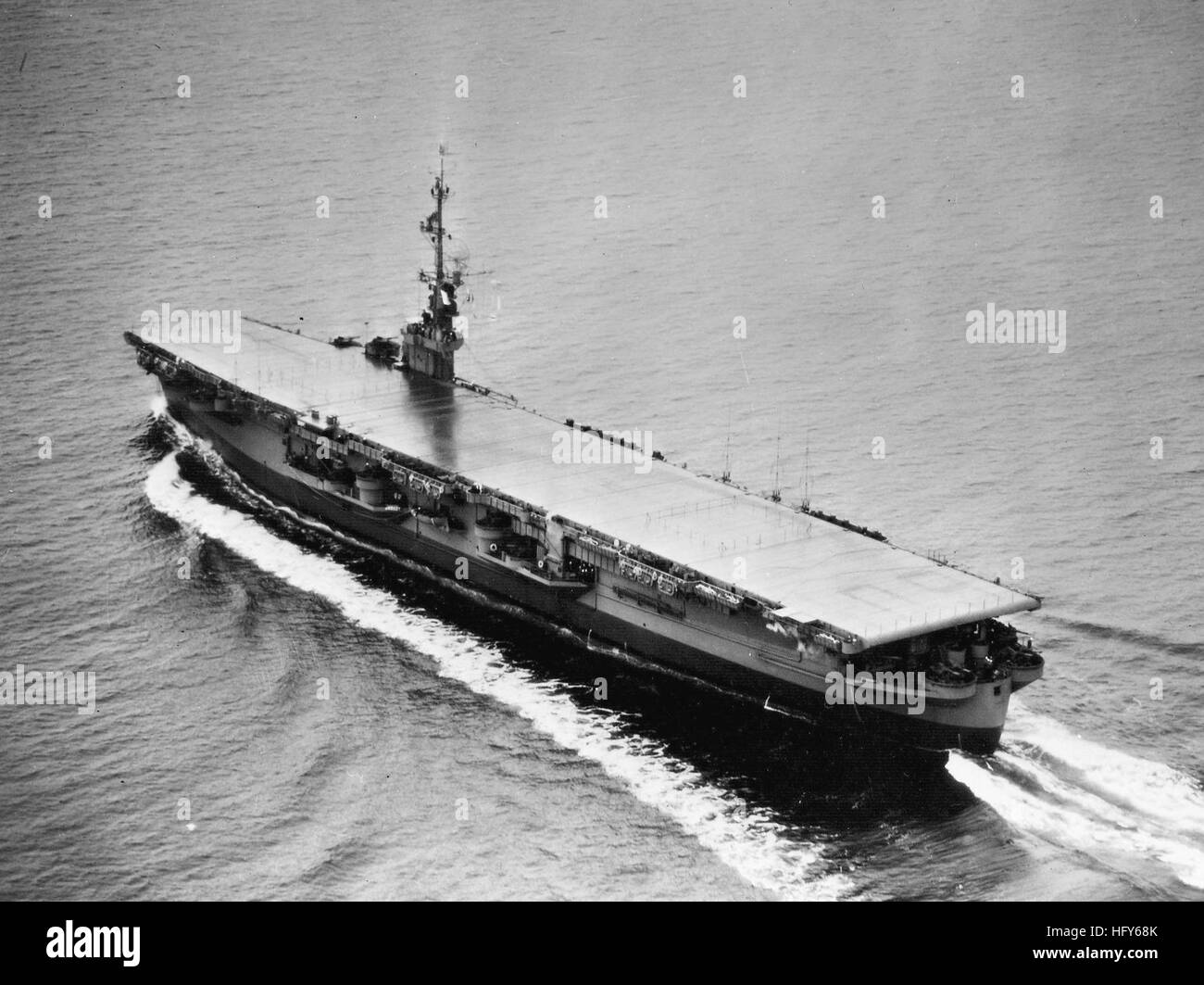 USS Cape Gloucester (CVE-109) off Vasmon Island in March 1945 Stock ...