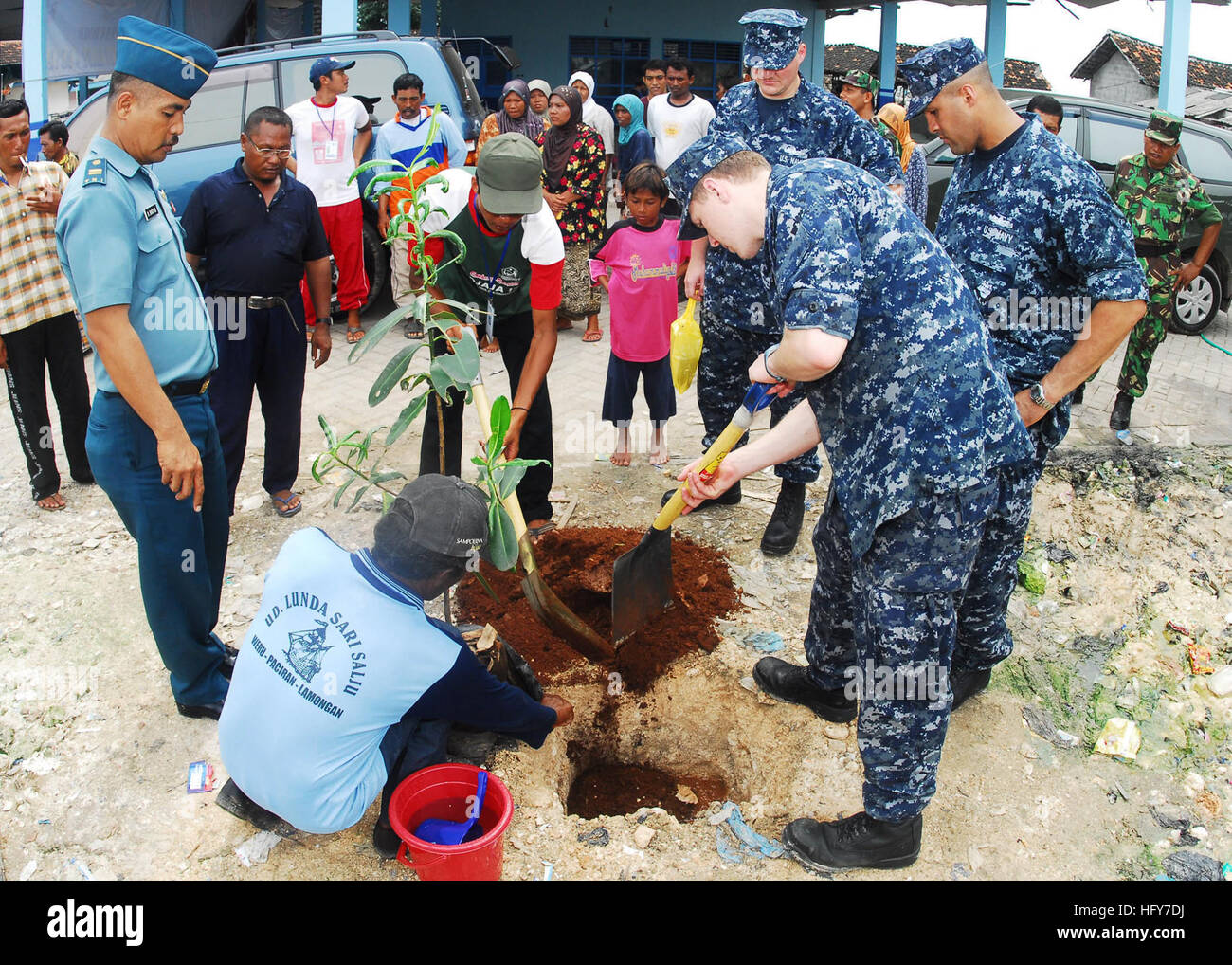 Volunteers plant tree activity hi-res stock photography and images - Alamy