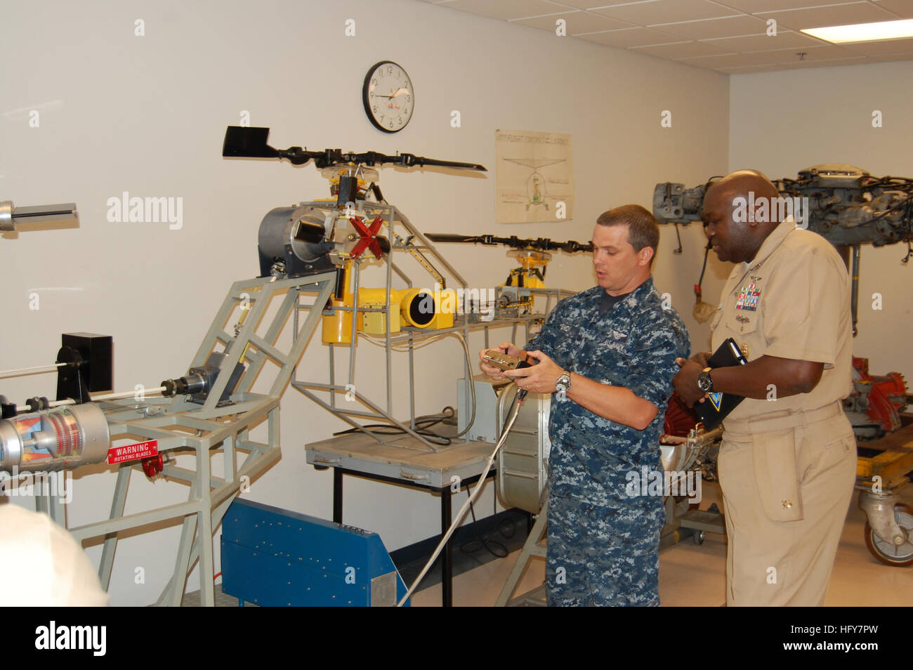 Sailors receive training in the rotary wing lab at the Aviation ...