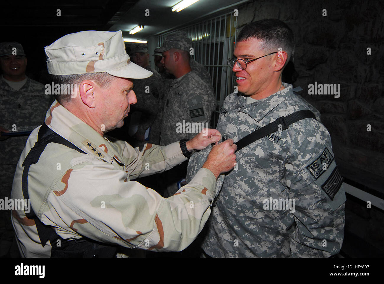 Kabul, Afghanistan - Vice Adm. Bill Gortney, left, Commander, U.S. Navy ...