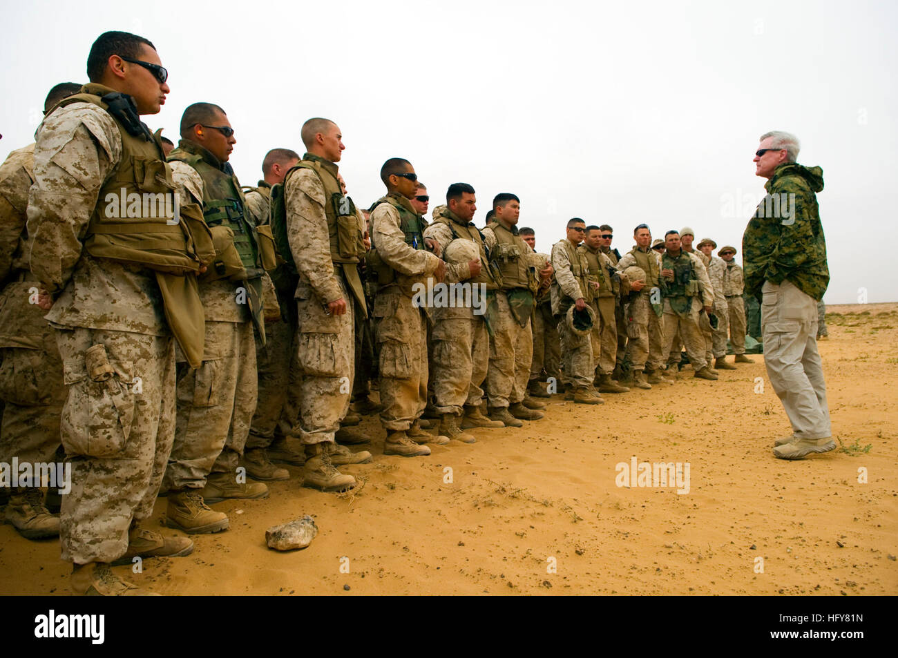 Secretary navy addresses marines hi-res stock photography and images ...
