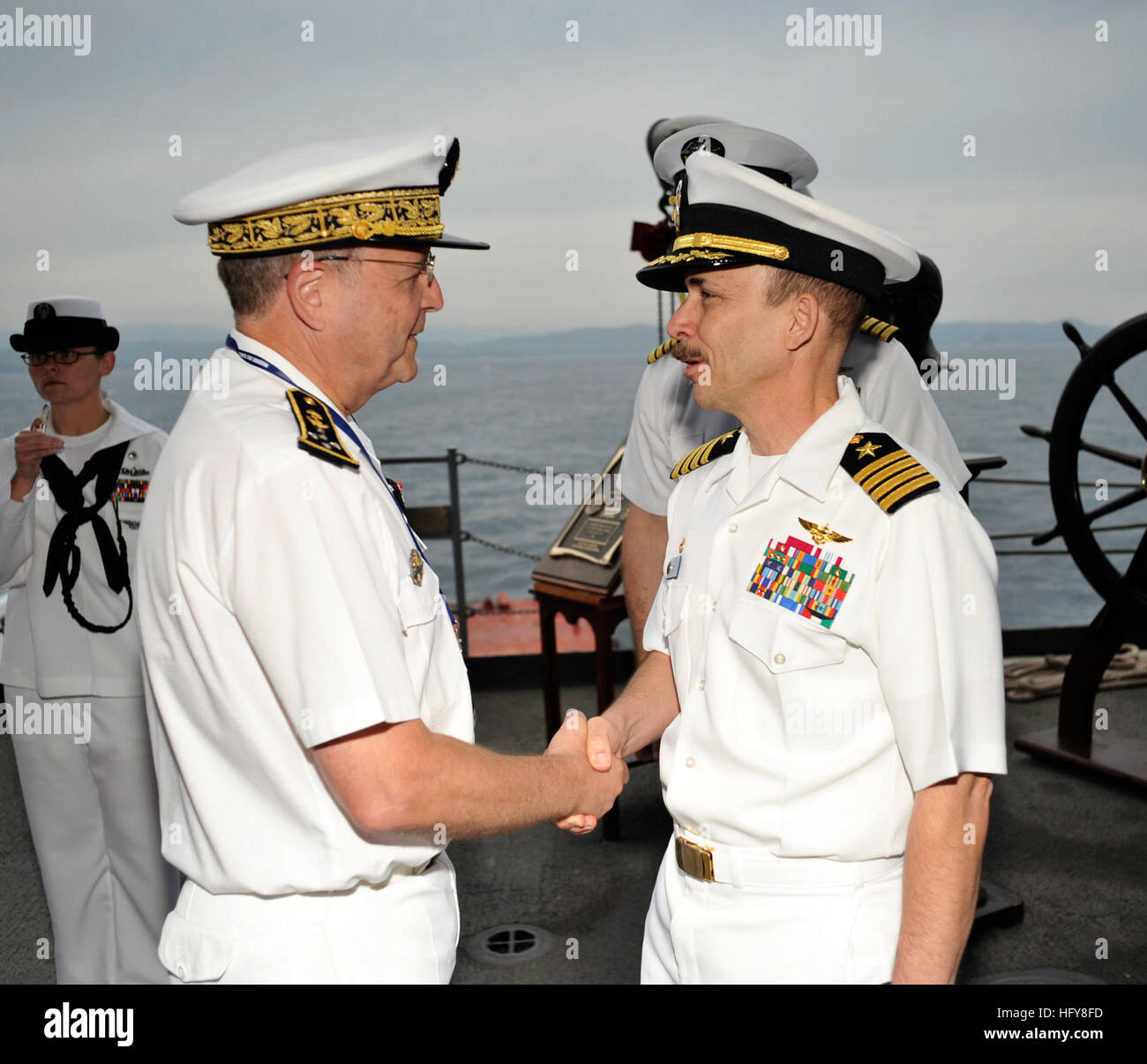 Capt. Joseph Clarkson, commanding officer of the Nimitz-class aircraft ...