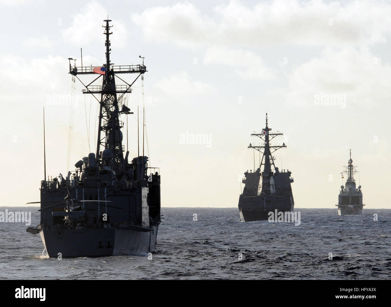 USS McClusky (FFG 41), ROKS Sejong the Great (DDG 991), and HMCS ...