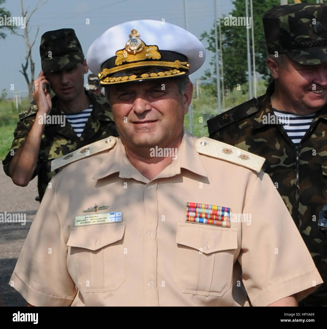 Ukrainian Navy Commander-in-Chief Vice Adm. Viktor Maksimov leads ...