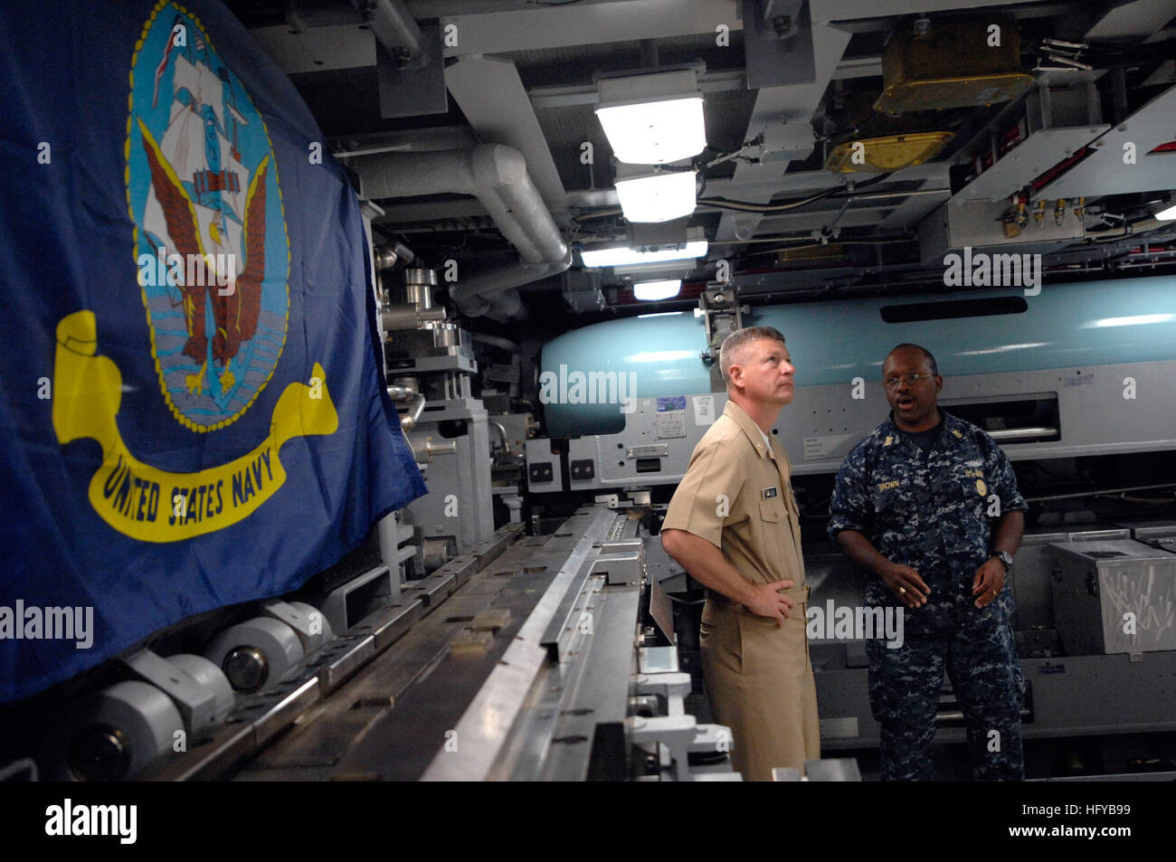 Master Chief Petty Officer of the Navy Rick West visits the crew of the ...