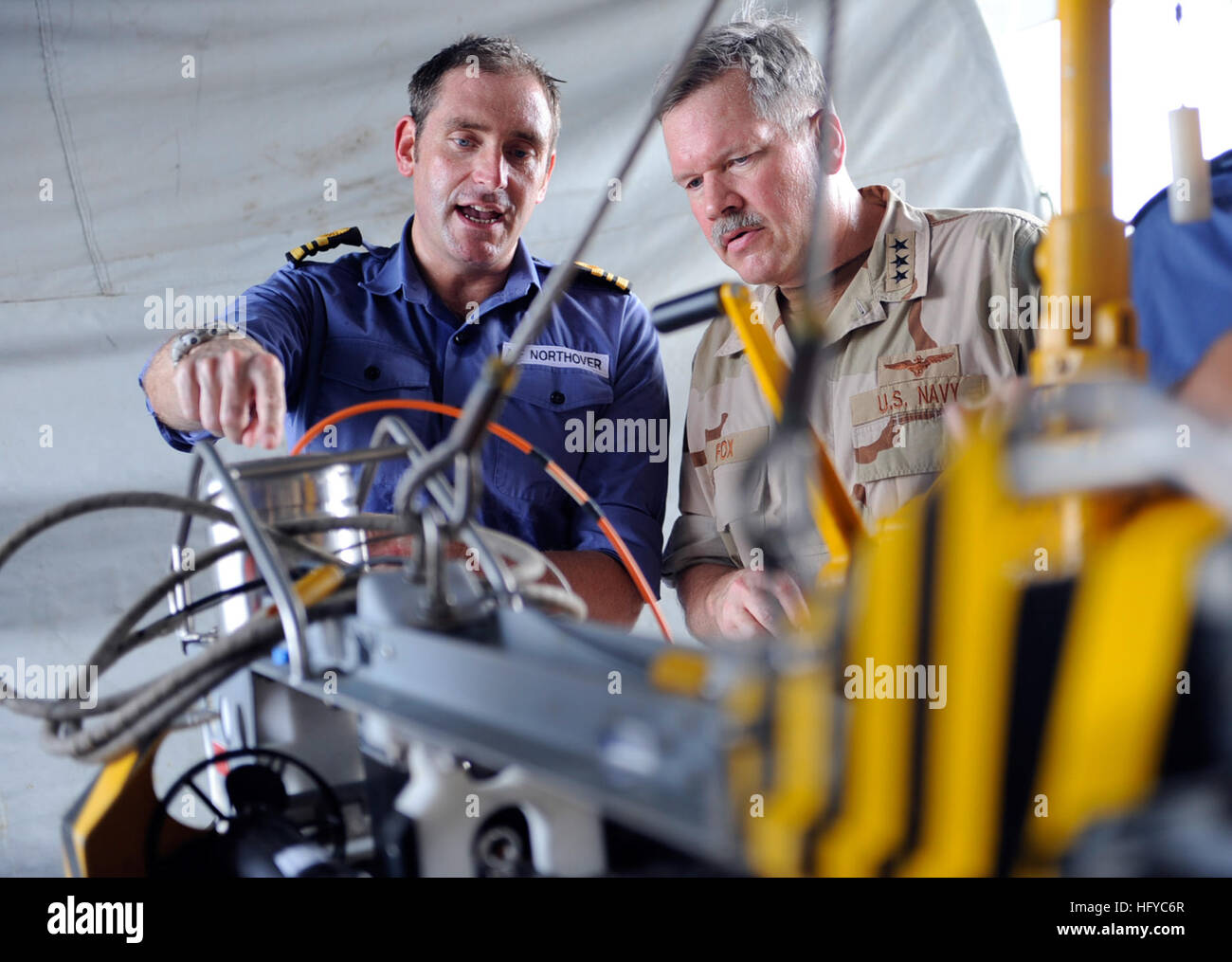100818-N-8959T-184 ARABIAN SEA (Aug. 18, 2010) Vice Adm. Mark Fox ...