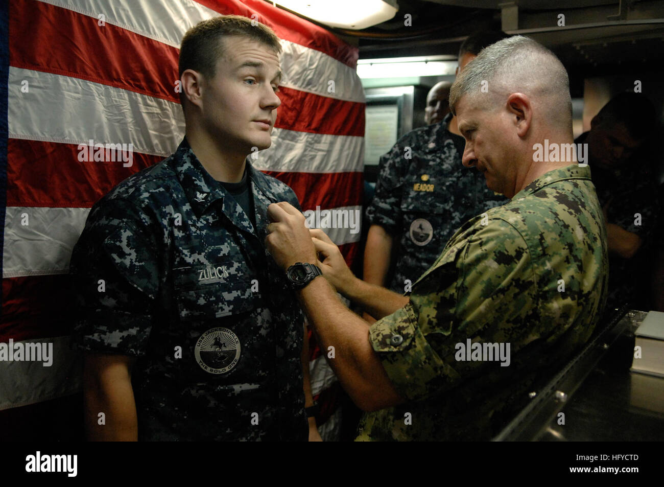 Master Chief Petty Officer of the Navy pins the Enlisted Submarine ...