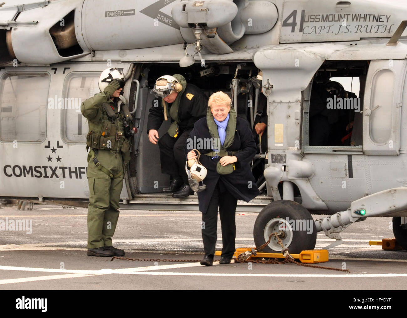 Lithuanian President visits USS Mount Whitney (LCC/JCC 20), the U.S ...