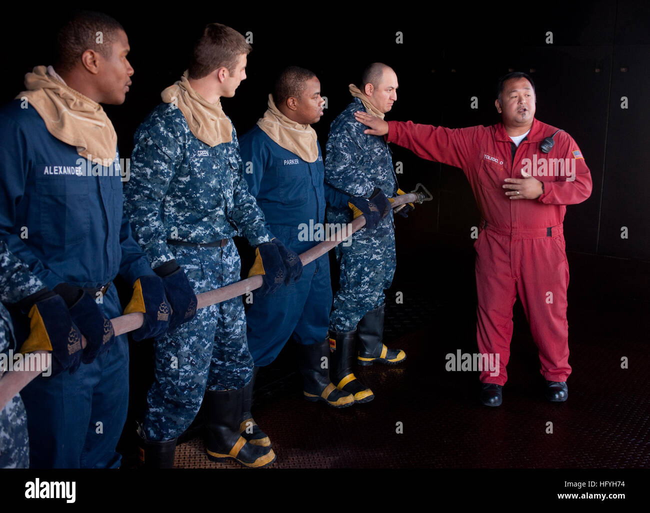 Firefighting hose handling techniques hi-res stock photography and ...