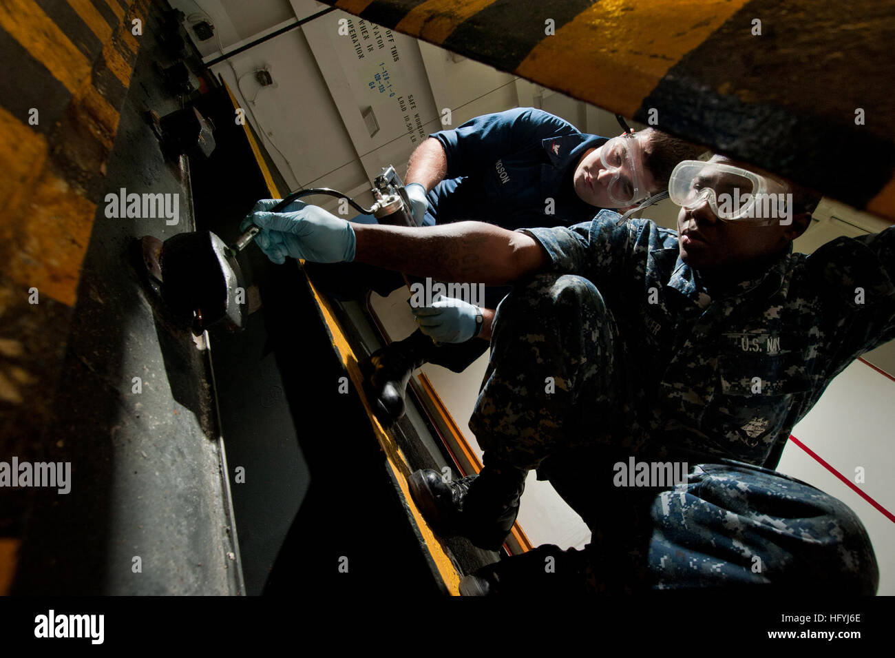 Upper weapons elevator hi-res stock photography and images - Alamy