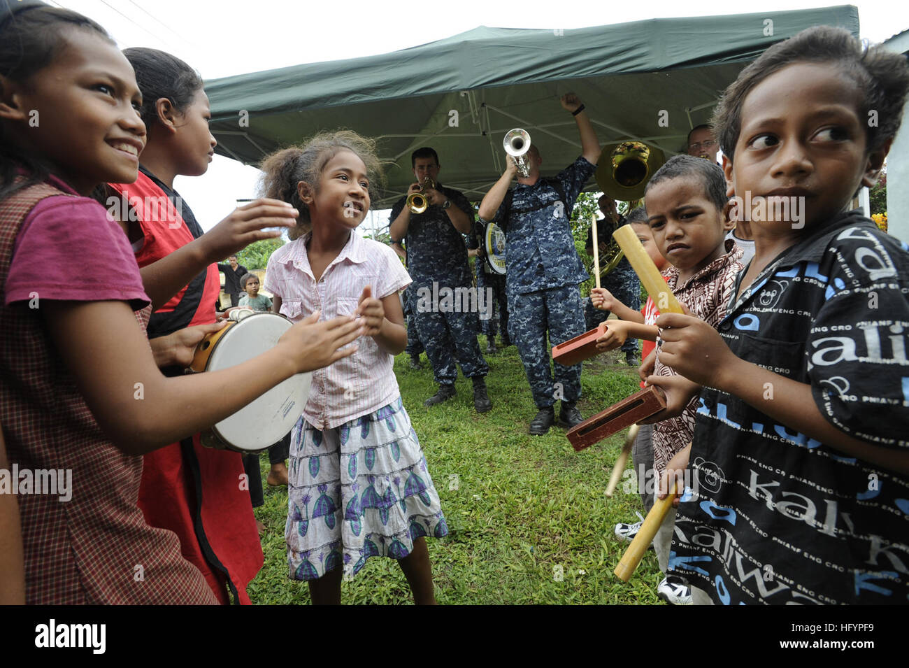 110420-N-YM863-421 TALI HAU, Tonga (April 20, 2011) Children dance and ...