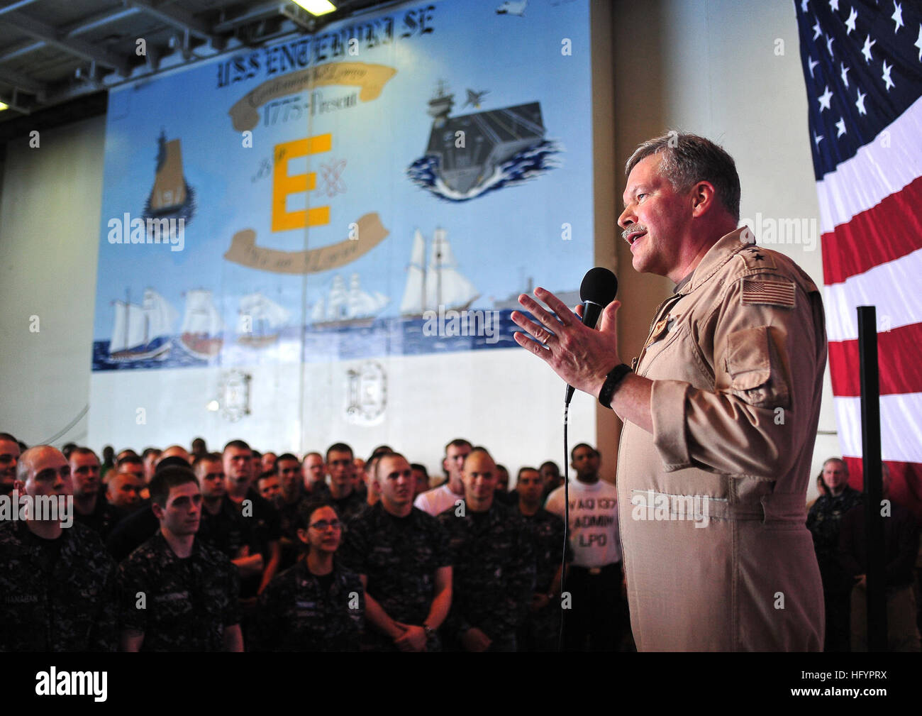 110428-N-1324F-006 ARABIAN GULF (April 28, 2011) Vice Adm. Mark I. Fox ...