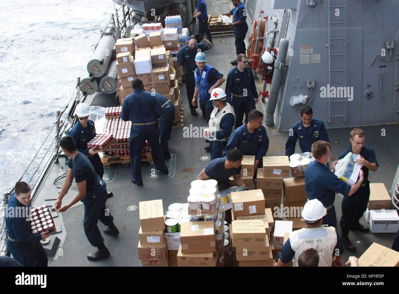 Assigned to the guided missile destroyer uss mustin ddg 89 hi-res stock ...