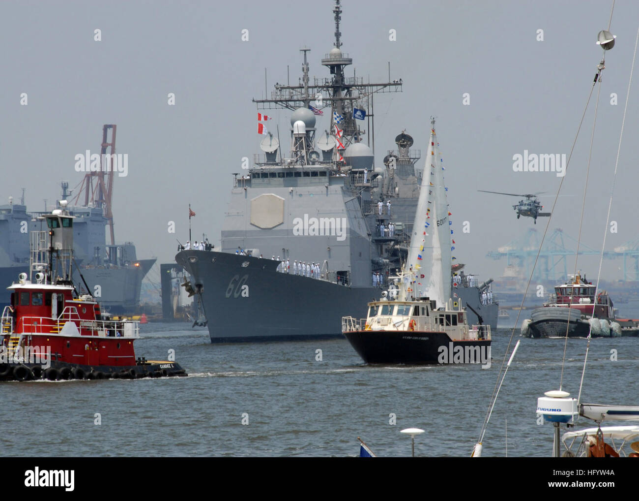 The Ticonderoga-class guided-missile cruiser USS Normandy (CG 60 ...