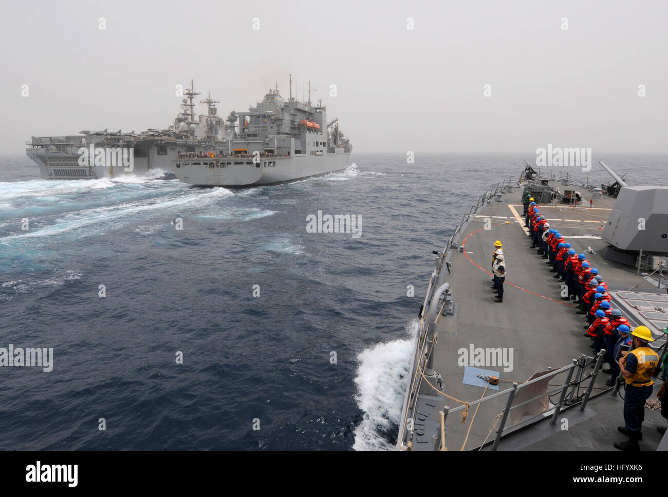110711-N-TB177-457 GULF OF ADEN (July 11, 2011) Sailors aboard the ...