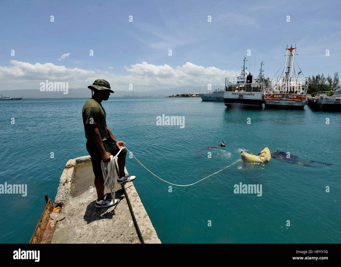 110726-N-KB666-335 PORT ROYAL, Jamaica (July 26, 2011) Marine Seaman ...