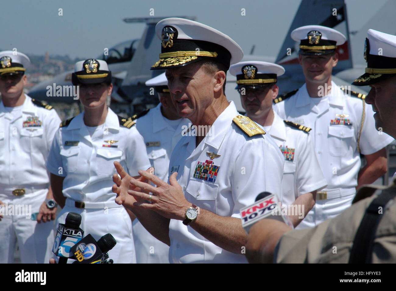 110725-N-OB313-068 LOS ANGELES (July 25, 2011) Rear Adm. Troy Shoemaker ...