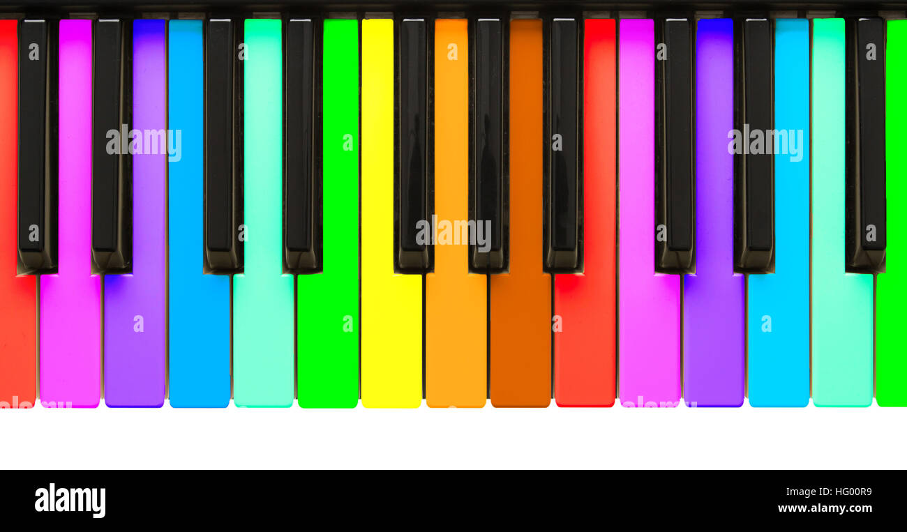 Rainbow piano hi-res stock photography and images - Alamy