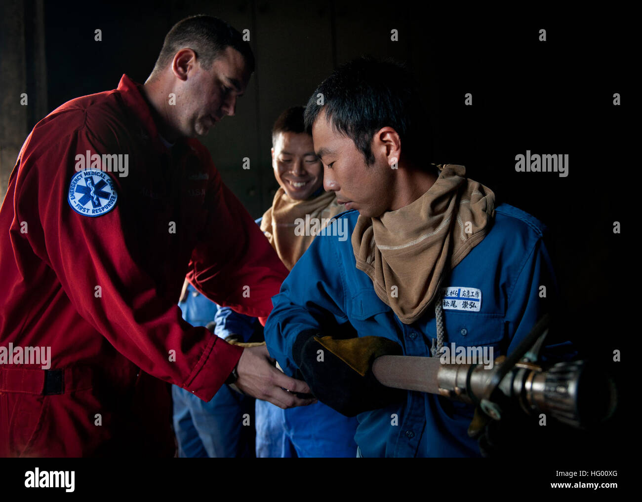 Firefighting hose handling techniques hi-res stock photography and ...