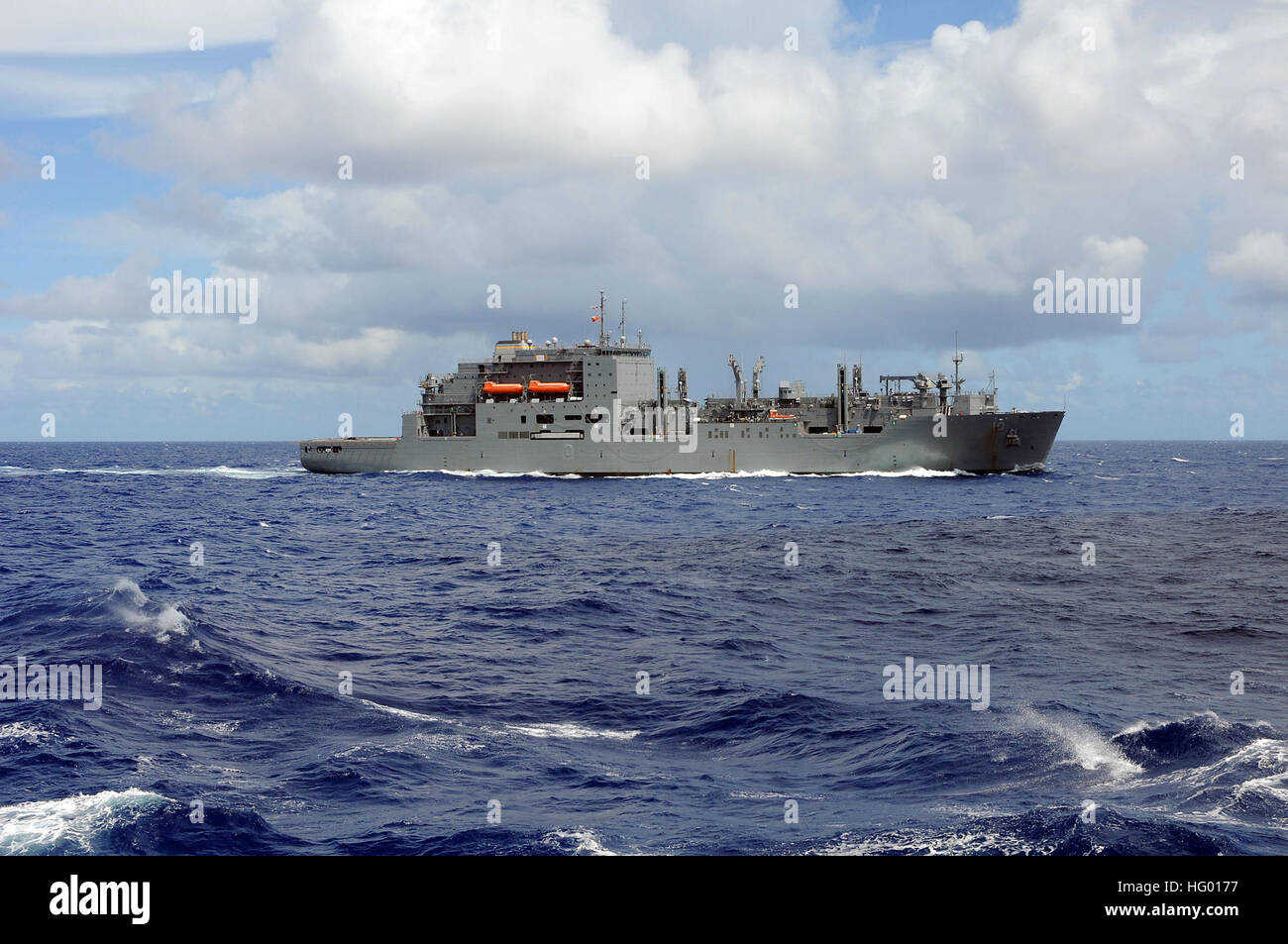 The Military Sealift Command dry cargo and ammunition ship USNS Charles ...