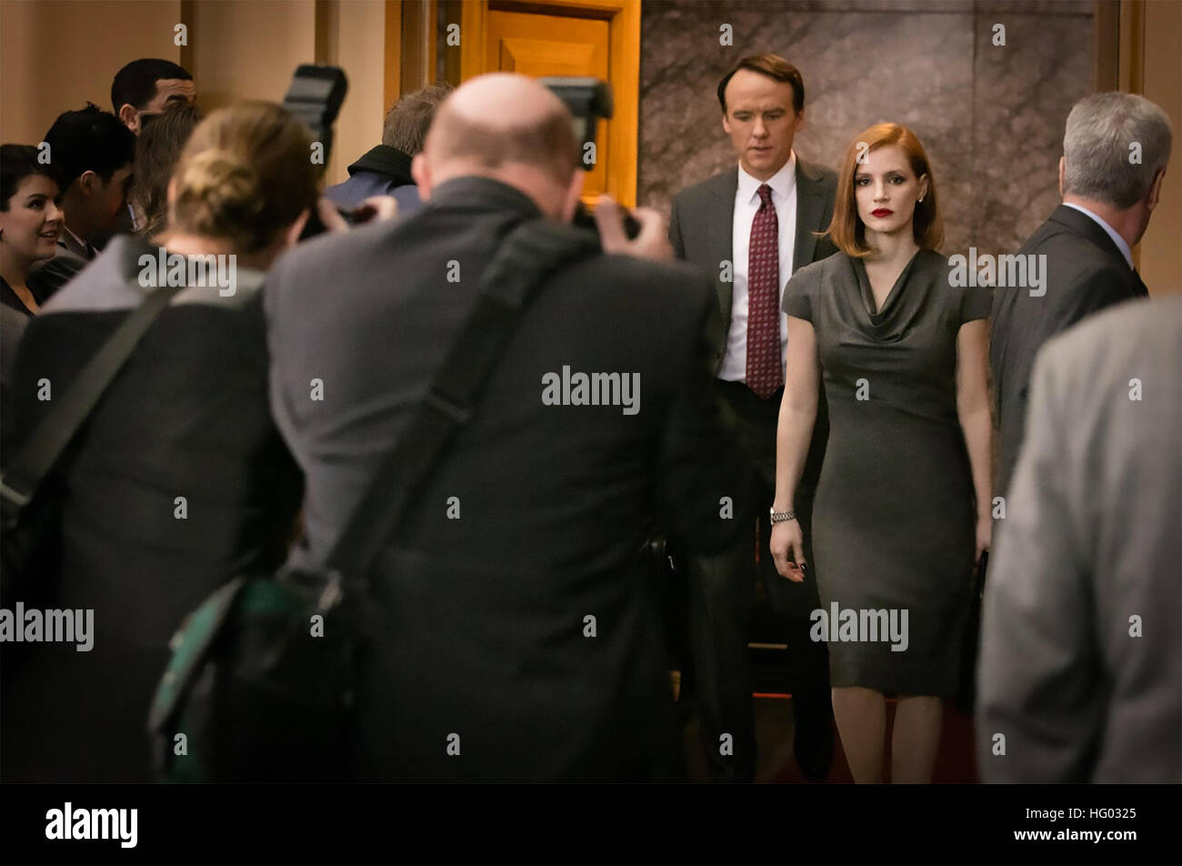 MISS SLOANE 2016 Transfilm production with Jessica Chastain Stock Photo ...