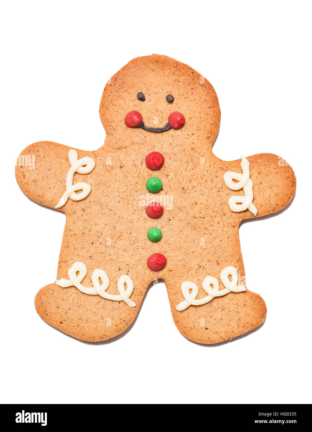 Tasty gingerbread cookie isolated Cut Out Stock Images & Pictures - Alamy