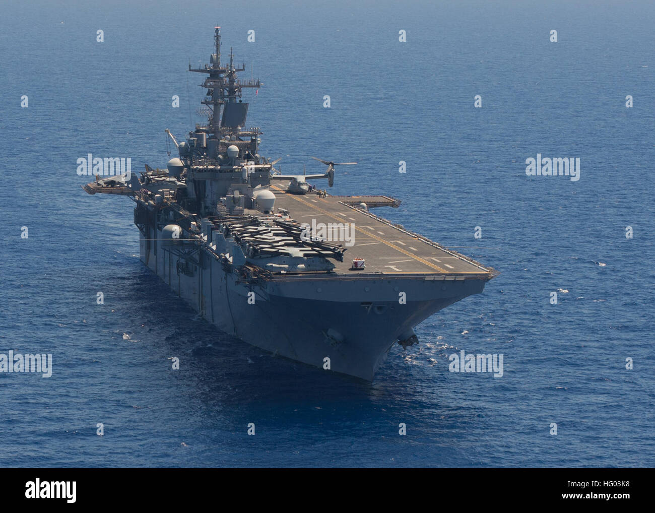 MEDITERRANEAN SEA (July 31, 2016) The amphibious assault ship USS Wasp ...