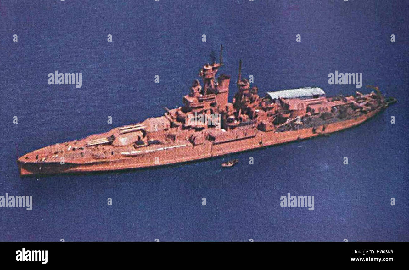 USS Nevada (BB-36) Operation Crossroads Target Ship Stock Photo - Alamy