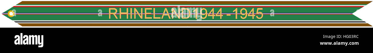 Campaign Streamer WWII Rhineland 1944%%E2%%80%%931945 Stock Photo - Alamy