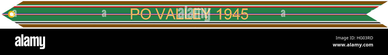 Campaign Streamer WWII Po Valley 1945 Stock Photo - Alamy