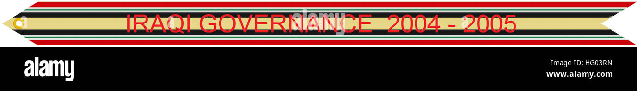 Campaign Streamer Iraqi governance 2004-2005 Stock Photo - Alamy