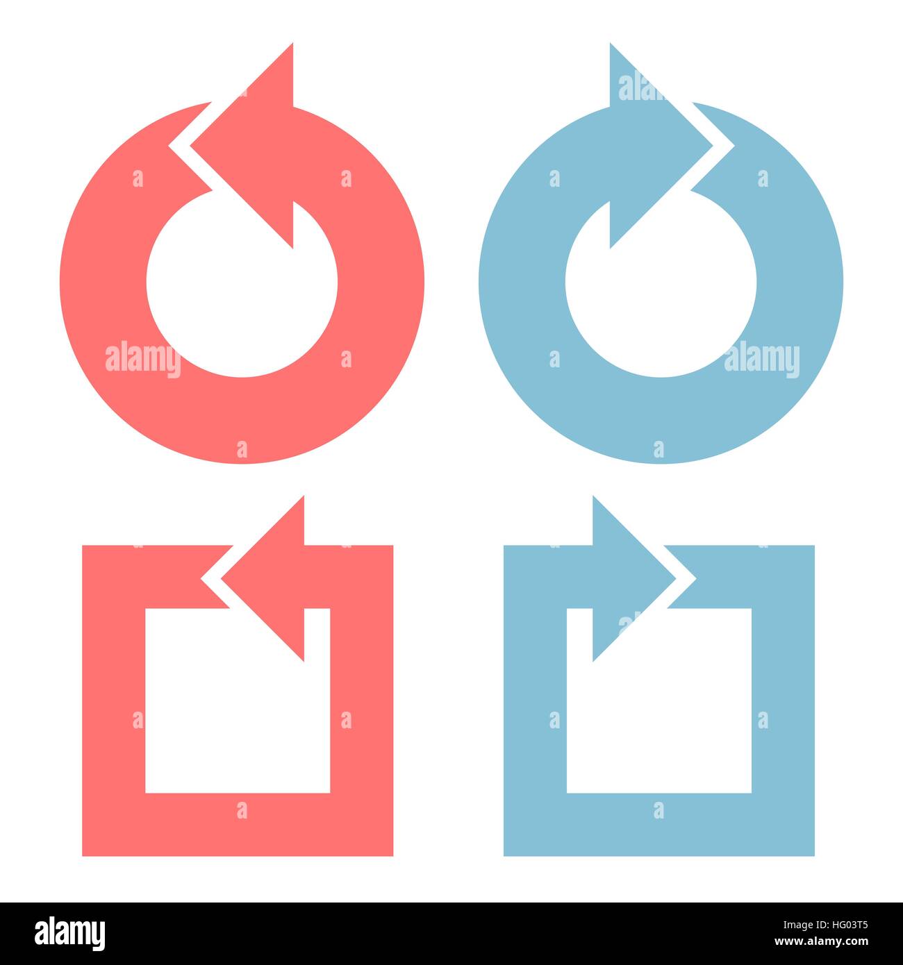 Color arrows flat design set isolated on white background Stock Vector ...